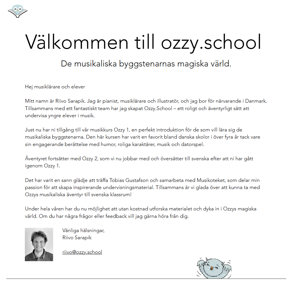 Information om Ozzy.School - Musikoteket